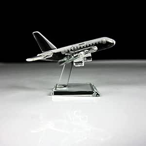Amazon.com: ZAMTAC Delicate Crystal Glass Airplane Model Small Plane ...