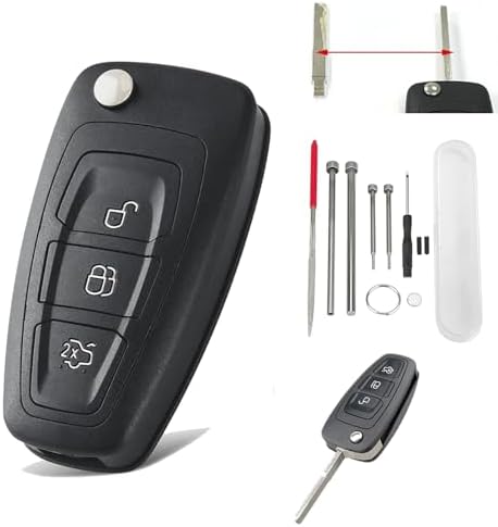 Flip For 3 Buttons Ford Fiesta Key Fob For Ford Focus Key Shell Ford ...