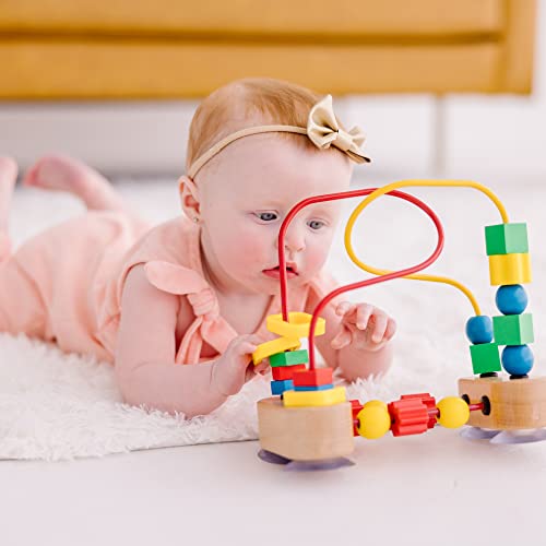 Melissa & Doug First Bead Maze - Wooden Educational Toy for Floor, High ...