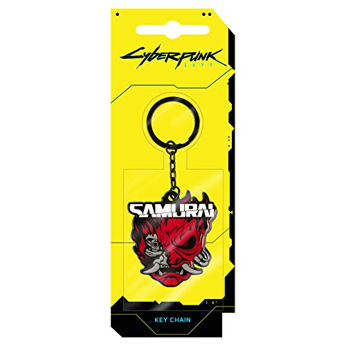 JINX Cyberpunk 2077 Samurai Logo Metal Key Chain, Metallic, 2 inch Tall ...