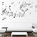 Amazon.com: Music Wall Art, Notes Notation Sticker Decals, Home ...