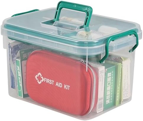 Amazon.com: Qskely 1-Pack Clear Storage Box Container, Family First Aid ...