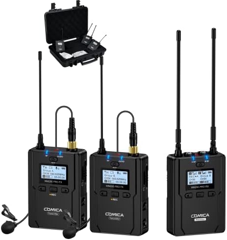 Amazon.com: COMICA CVM-WM300A 96-Channel UHF Wireless Lavalier ...