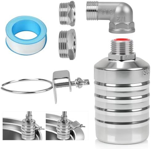 Amazon.com: 2pcs Water Float Valve, Stainless Steel Automatic Water ...