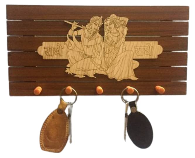 Lakshan Shopping Krishna Wooden Key Holder for Home Wall Stylish | Key ...