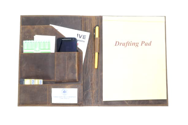 Amazon.com: Handmade leather portfolio leather notepad portfolio ...