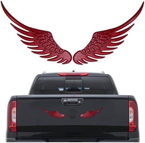 Amazon.com: Dickno 2PCS Angel Wings Car Stickers, 3D Alloy Metal Angel ...