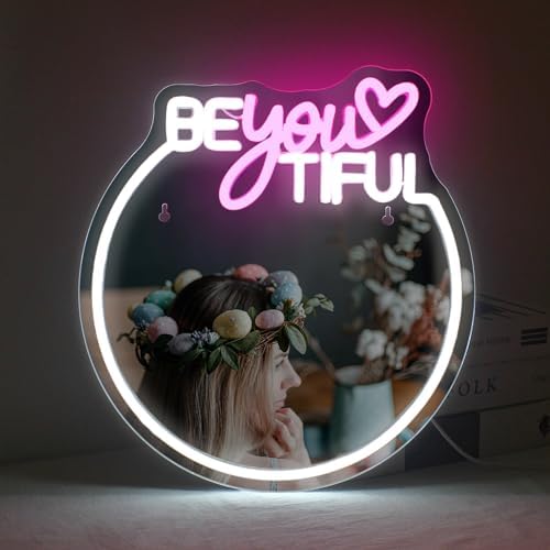 Amazon.com : SIGNSHIP Beautiful Mirror Neon Sign,Neon Signs for Wall ...