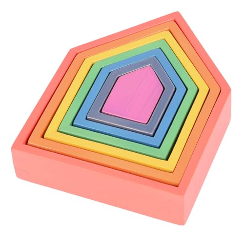 TickiT 73542 Rainbow Wooden Architect Houses – BigaMart