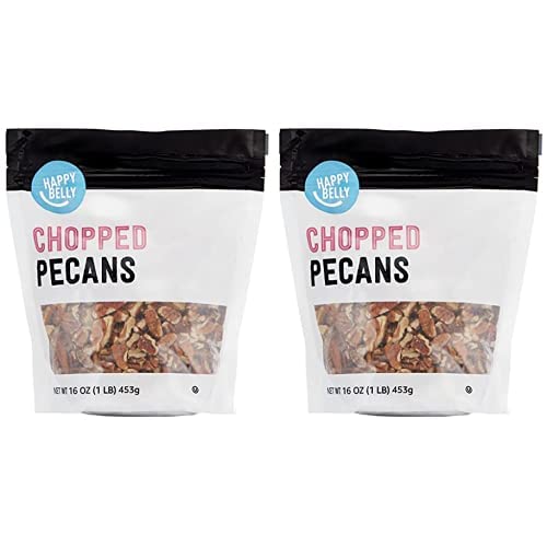 Amazon.com: Amazon Brand - Happy Belly Chopped Pecans, 16 Ounce (Pack of 2)