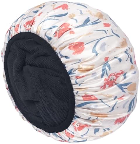 Amazon.com : Aquior Shower Cap,Terry Cloth Lined Shower Cap for Women ...