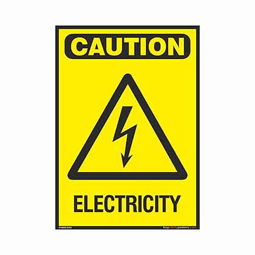 buysafetyposters.com - Electricity Safety Sign in English - PVC Sticker ...