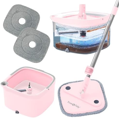 Square Spin Mop and Bucket Smart Floor Mop with Separate Compartments ...