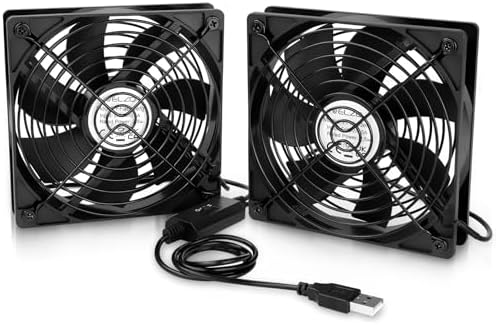 Amazon.co.jp: ELZO USB Fan, Quiet, Cooling Fan, 4.7 inches (120 mm ...