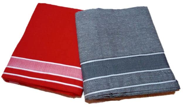 Men's Kerala Dhotis Cotton/Free Size (Combo Pack of 2) (2 Meter ...