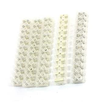 5Pcs 20A 12 Positions Two Rows Screw Terminal Barrier Block Connector ...