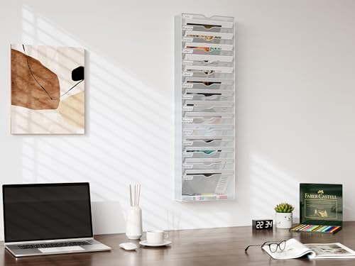 EasyPAG File Organizer Mesh 5 Tier Vertical Hanging Wall File Holder ...