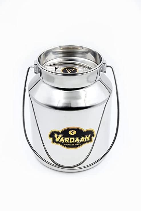 Buy Vardaan Stainless Steel Milk Can Pot With Lid Dolchi Oil Container ...