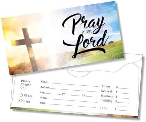 Amazon.com : 500 Church Offering | Tithe Donation Envelopes (White ...