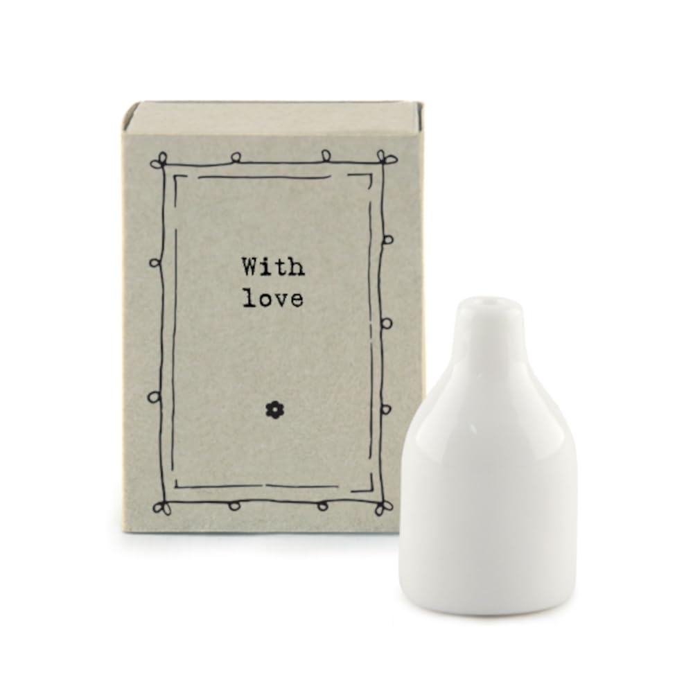 East of India Porcelain MINI Matchbox Vase With Love Keepsake Gift ...