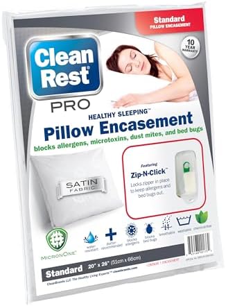 Amazon.com: Waterproof Pillow Protector Standard (2-Pack) - Zippered ...