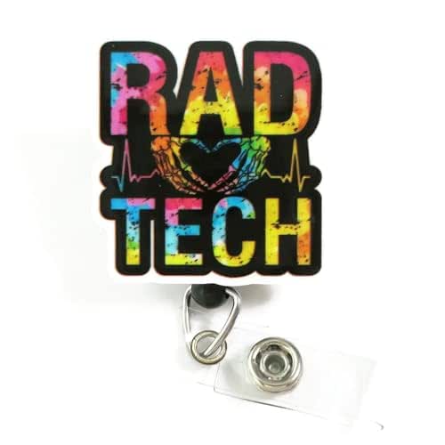 Amazon.com: Rad Tech Badge Reel, Xray Badge Reel, Radiology Badge Clip ...