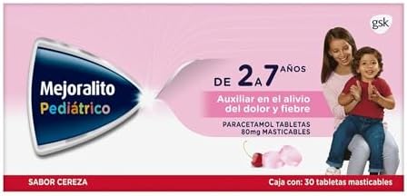 Mejoralito Paracetamol 80g Masticable, Uso Infantil, para Fiebre y ...