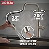 Delta Nicoli Brushed Nickel U-Spout Kitchen Faucet with Pull Down ...
