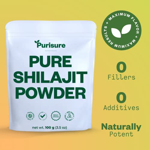 Purisure Shilajit Supplement Powder, 100g, Shilajit Pure Himalayan ...