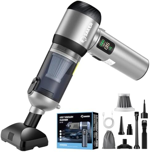 Amazon.com - Saker Car Vacuum Portable Cordless 20000Pa Suction Power 4 ...