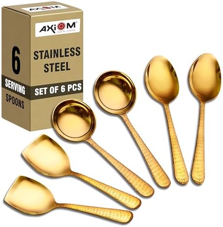 Buy Zishta BRASS SERVING/COOKING LADLES - SET OF 5 (Gravy Ladle, Dal ...