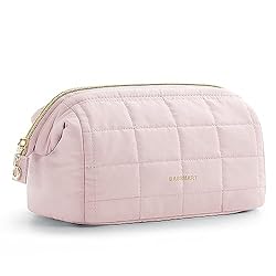 Amazon.com: BAGSMART Makeup Bag Travel Cosmetic Bag, Puffy Padded Make ...