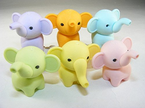 Buy 6Pcs Japanese Iwako Erasers-Elephants Online at Low Prices in India ...