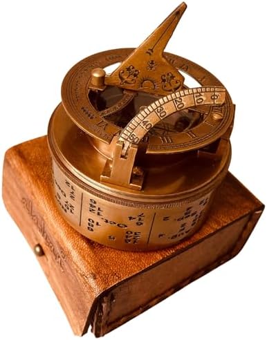 Amazon.com: ALADEAN Vintage Brass Sundial Compass Antique Nautical Ship ...