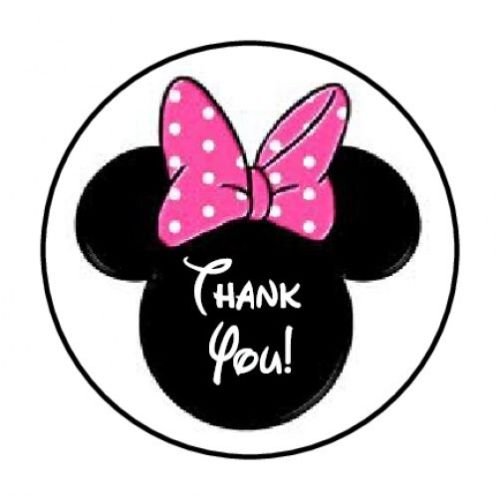 Amazon.com: Thank You Stickers 48 Thank You Minnie Mouse Pink Envelope ...