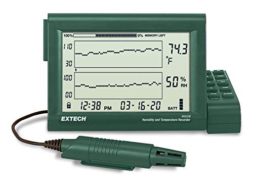 Snapklik.com : Extech RH520B: Humidity+Temperature Chart Recorder