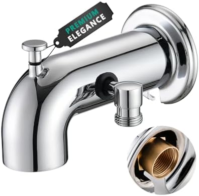 YASINU Long Tub Spout with Diverter Chrome, Bathtub Faucet with Shower ...