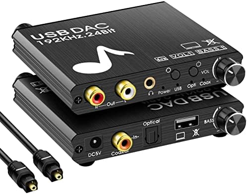 atdaraz Computer USB Input Digital to Analog Audio Converter with Bass ...