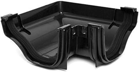 Polypipe Ogee ROG03B Black Extra Capacity Gutter External 90 Degree ...