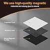 Flintronic 12PCS Magnetic Strips Self Adhesive, 2mm Thick Magnet Tape ...