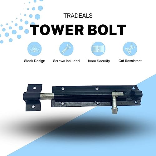 Tradeals 2 Pack – Heavy Duty Gate Bolt Door Lock Tower Door Bolt Door ...
