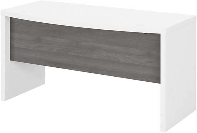 Amazon.com: Bush Furniture Bow Front Desk with Wire Management | Echo ...