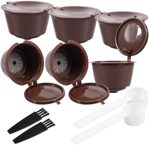 NHCDFA Reusable Coffee Pods, 6 Pieces of Coffee Capsule Cups, with 1 ...