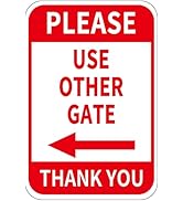 Amazon.com: Meitaat Please Use Other Entrance Sign Aluminum 12x8 Inch ...