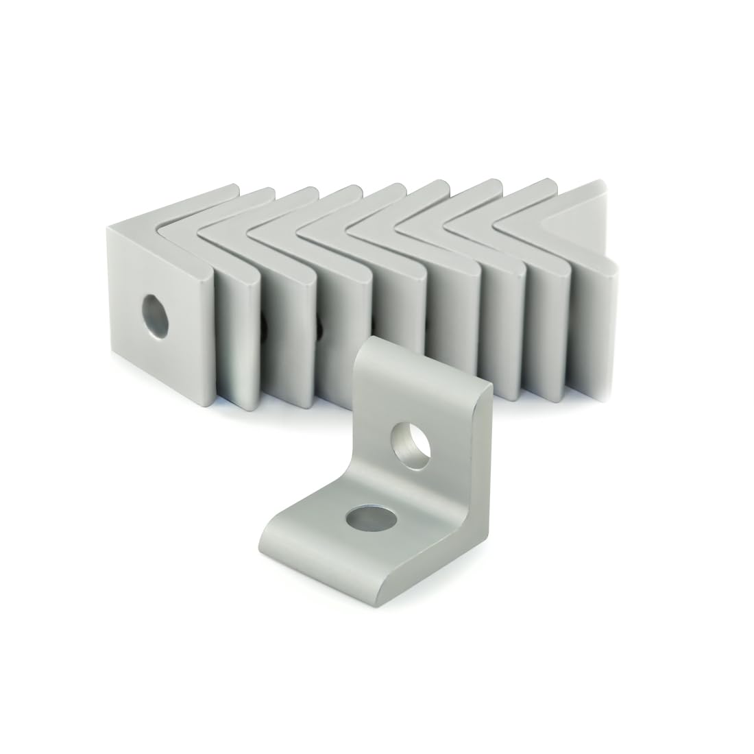 8020, 4119, 10 Series Aluminum 2 Hole Inside Corner Bracket 90 Degree ...