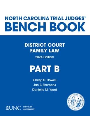 North Carolina Trial Judges' Bench Book, District Court, Family Law ...