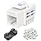 Amazon.com: Cable Matters [UL Listed] 50-Pack 10Gbps Cat6 Keystone ...