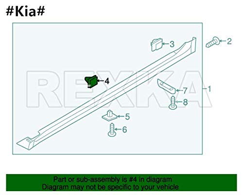 Rexka Clips de moldeo basculante para Hyundai KIA 87758-3L000 Azera ...
