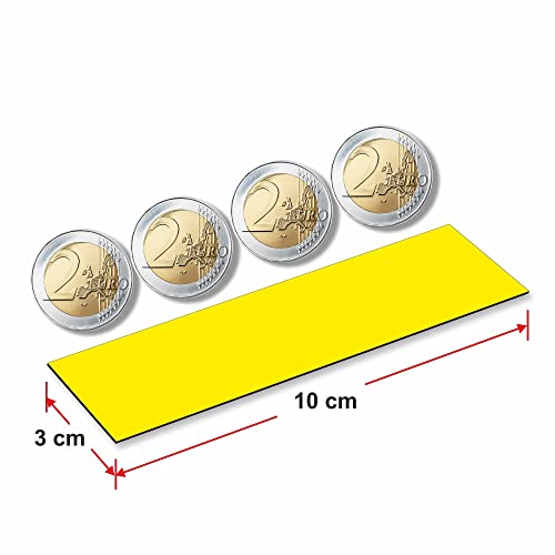 Pack of 90 Magnetic Strips 3 x 10 cm Writeable Wipe Clean Reusable ...