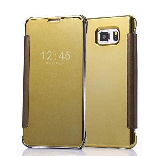 Galaxy Note 5 Cover TOOPOOT Mirror Flip Smart Case with Sleep / Wake ...